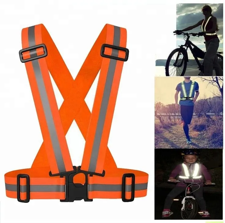Adjustable Reflective Safety Vest Strap With High Visibility Reflective ...