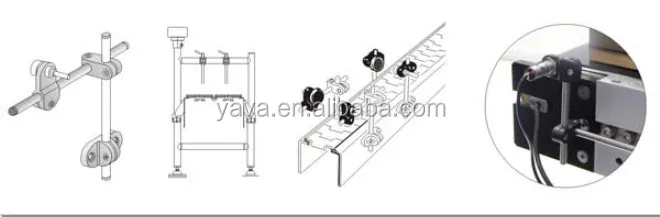 Flexible Adjustable Plastic Guide Rail Clamps / Conveyor Small Clamps ...