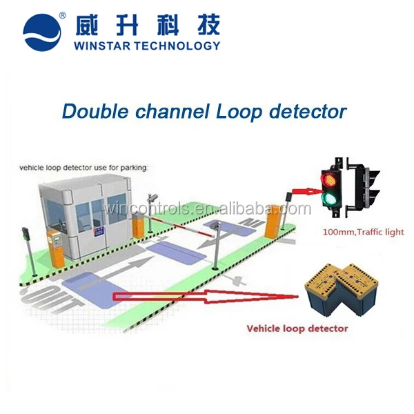 Four Relay Inductive Dual Channel Loop Detector For Rfid Parking Access Vehicle Detector Parking ...