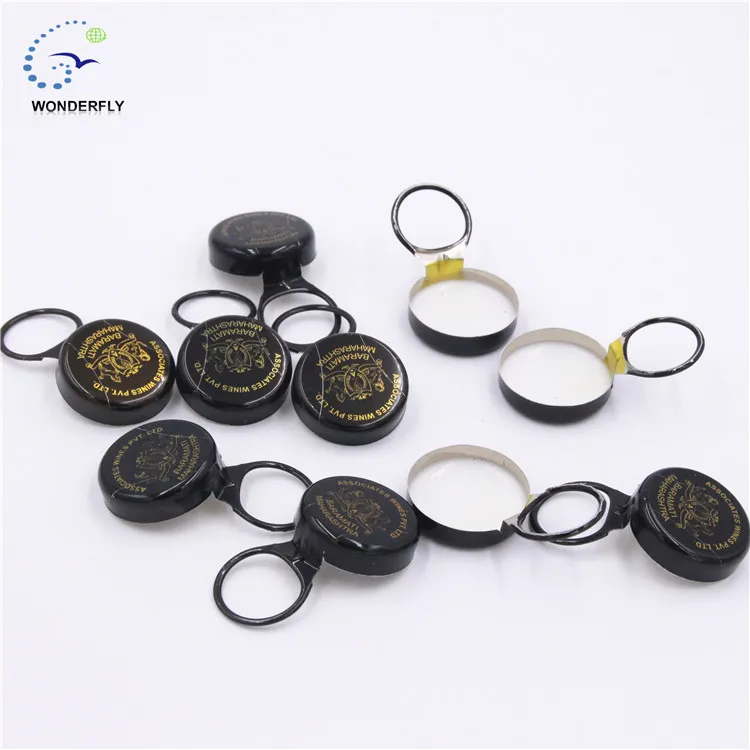 High Quality Ring Pull Tab Milk Bottle Cap 27mm Gold Design. - Buy Pull ...