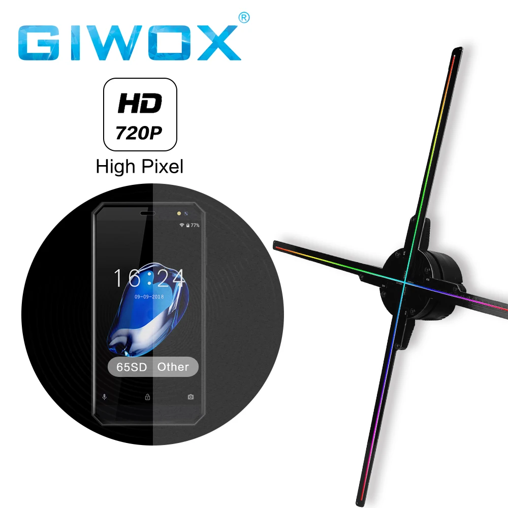 Giwox 3D Hologram LED Fan - High Resolution Video Wall