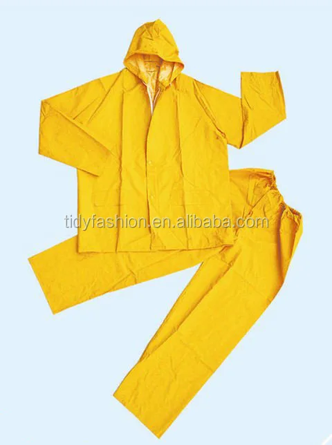 Waterproof Pvc Mens Hooded Heavy Rubber Raincoat - Buy Rubber Raincoat ...