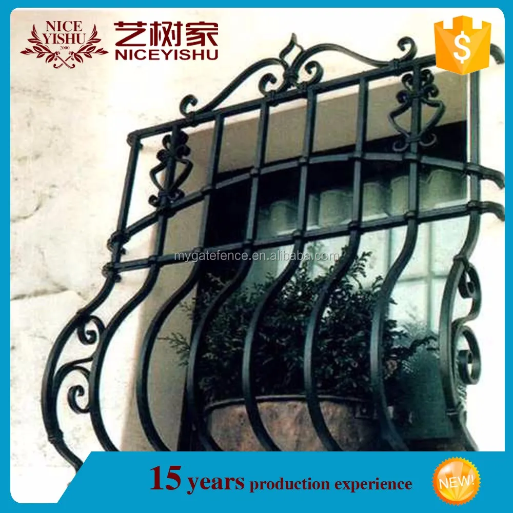 2016 Latest Window Grill Design/simple Decorative Wrought Iron Window ...
