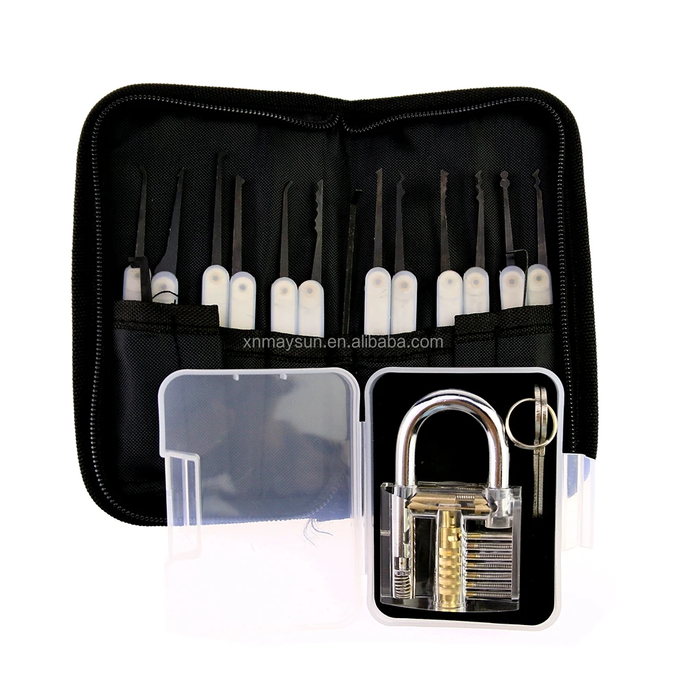 Professional 18pcs Practice Lock Pick Set 12 Picking Tools 1 Key ...