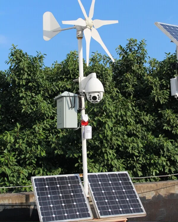 Wind&solar Hybrid Power System 3g Sim Card Wireless Ptz Ip Camera - Buy ...