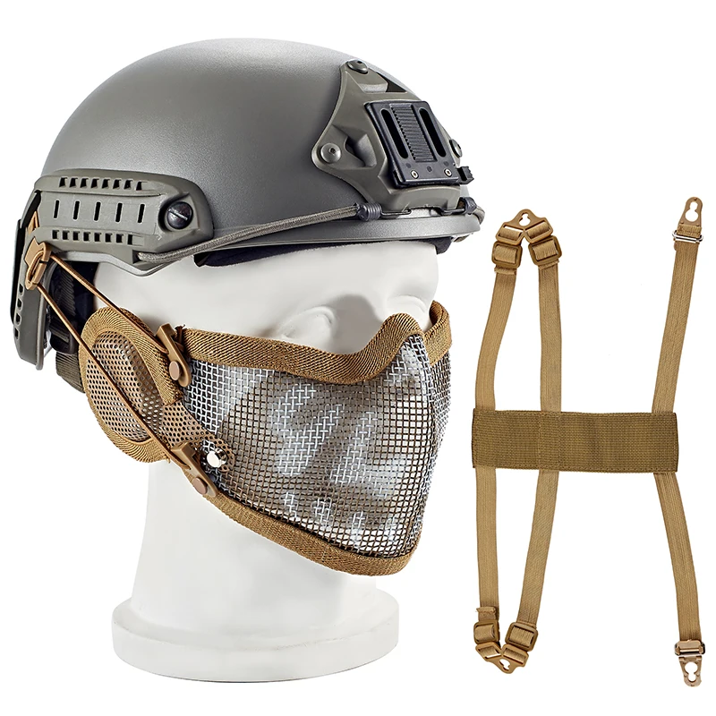 Newest Outdoor Protective Combat Tactical Face Military Half Mask With ...