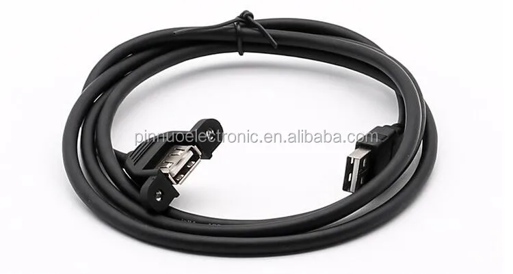 28awg/1p 24awg/2c 0.5meter Panel Mount Usb Extension A-female To A-male ...