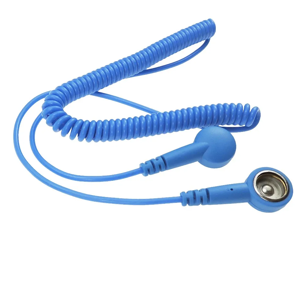 Electrostatic Anti-static Wristband Esd Wrist Strap Coiled Cord Stud To ...