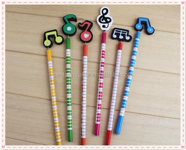 Cartoon Music Notes Wooden Children's Schoolboy Pencil - Buy Wooden ...