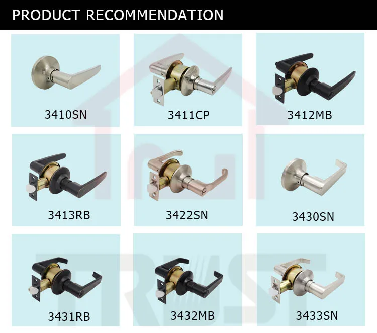 Trust 3432-sn Satin Nickel Finish Lockset Keyless Privacy Interior ...