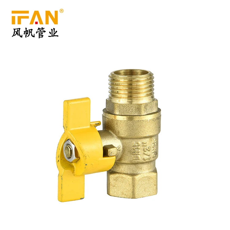 Lpg Yellow Handle Factory Hot Forged Brass Gas Safety Oven Control Ball ...