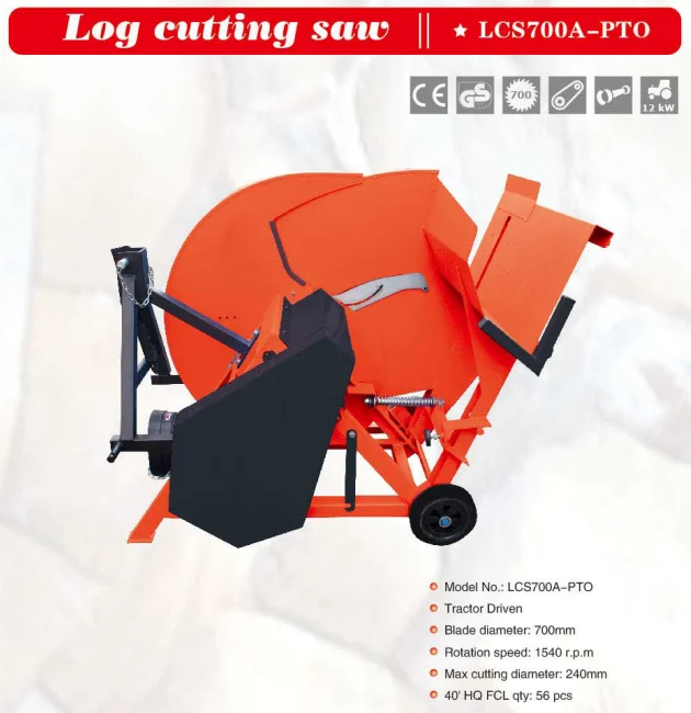 Log Saw Lcs700 Pto Tractor Driven 700mm Tct Blade Ce - Buy Log Cutting ...