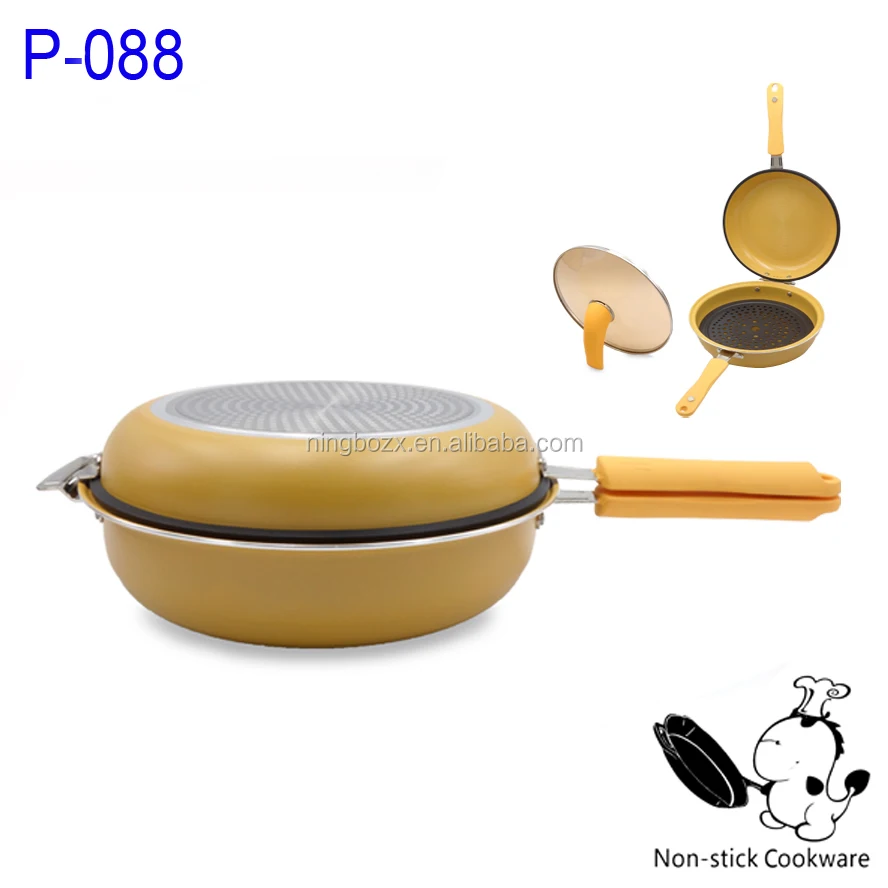 Doubletta Aluminum Multi-functional Double Sided Frying Pan And Steamer ...