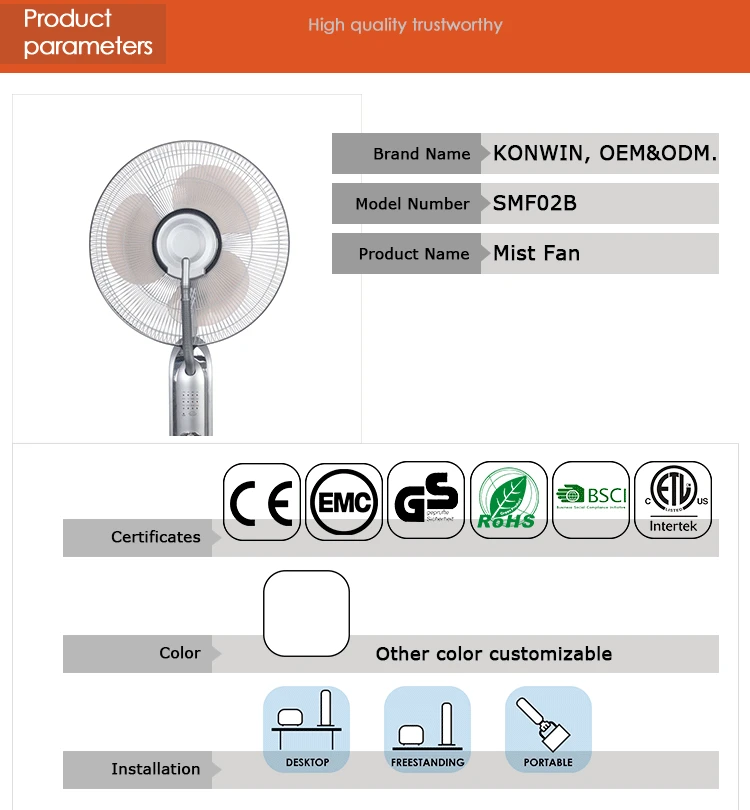 KONWIN Water Mist Evaporated Cooler - Efficient Cooling