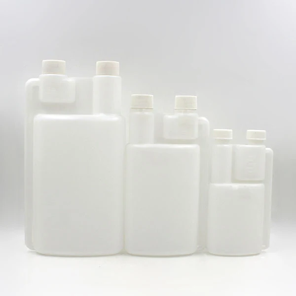 Hdpe Dosing Measuring Twin Double Neck Plastic Dual Chamber Bottle ...