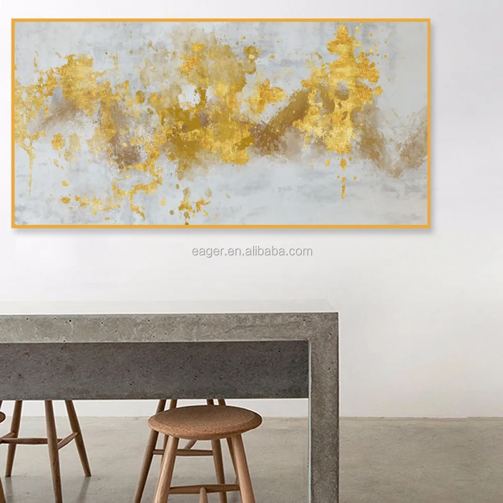 Original Handmade Gold Foil Canvas Art Oil Painting For Wall Decor original-handmade-gold-foil-canvas-art-oil-painting-for-wall-decor