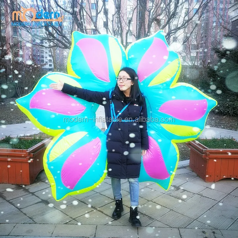 Carnival Dancing Performance Inflatable Christmas Snowflake Costume for ...