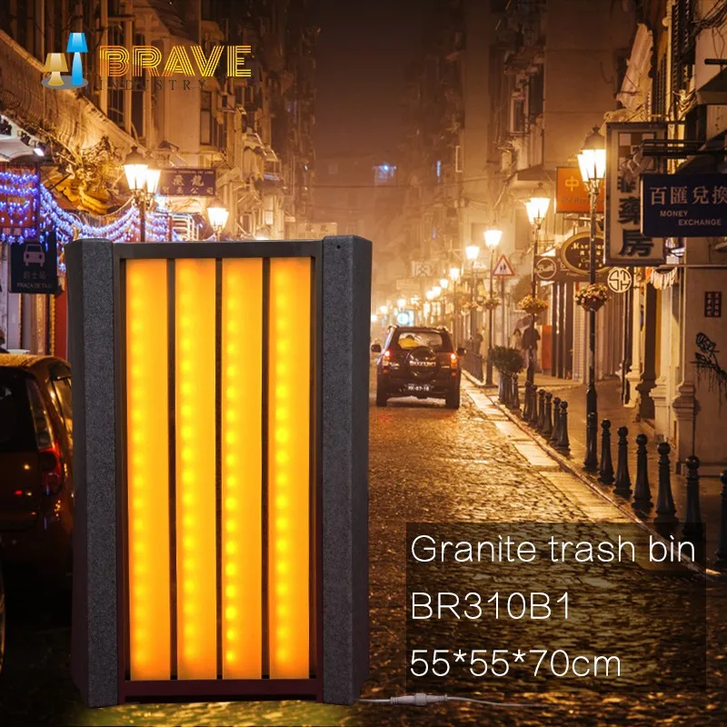 Street Litter Bin With Led Trash Can - Buy Led Trash Can,Led Trash Can ...
