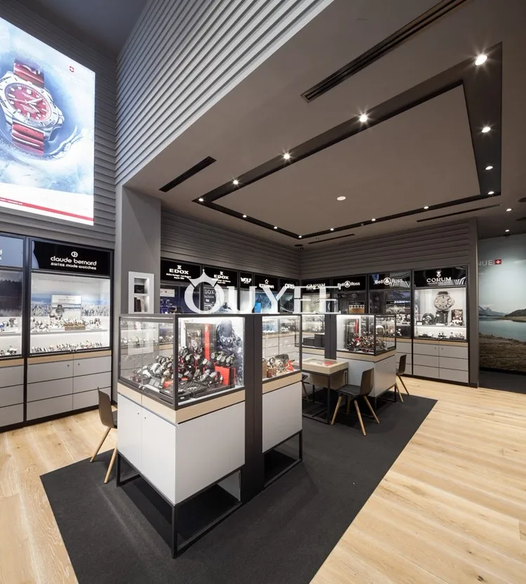 Elegant Fashion Unique Boutique Watch Shop Showcase Decoration Design ...