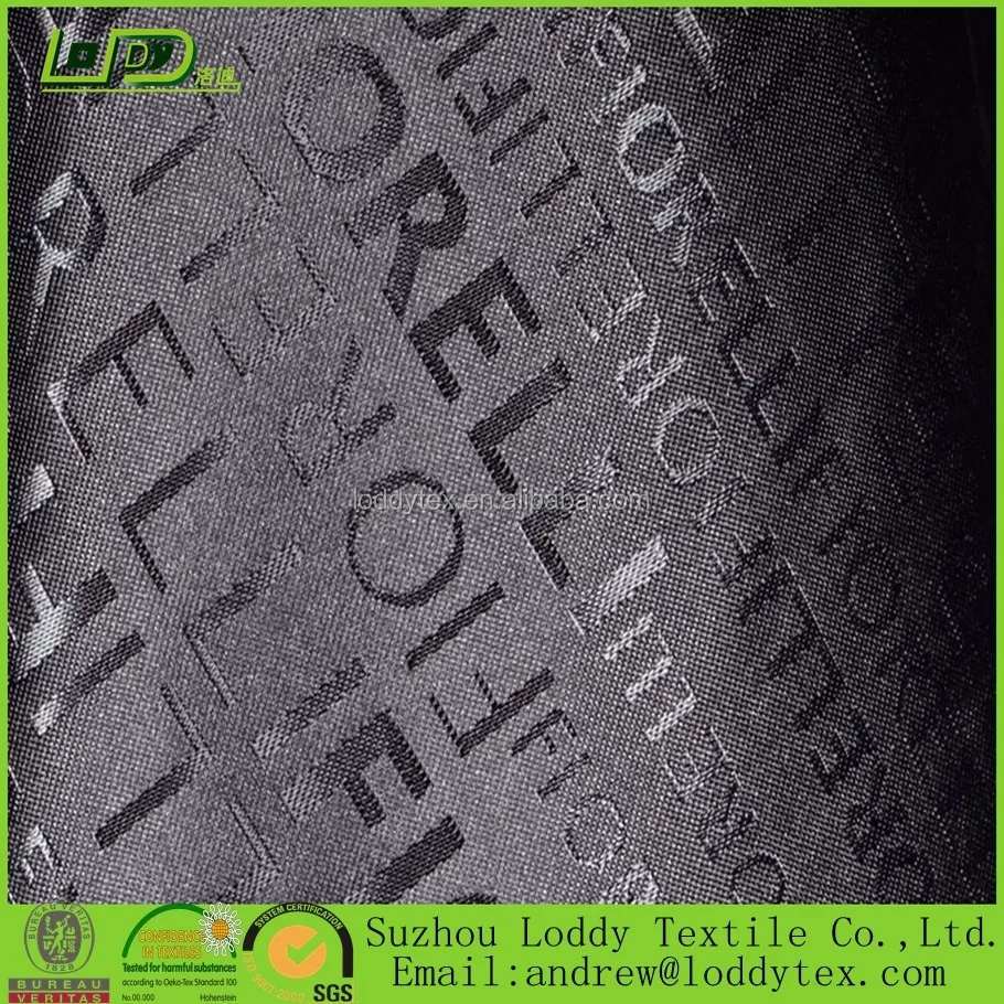 Jacquard Logo Lining/logo Jacquard Lining/fabric Logo Lining - Buy Jacquard Logo Lining,Logo ...