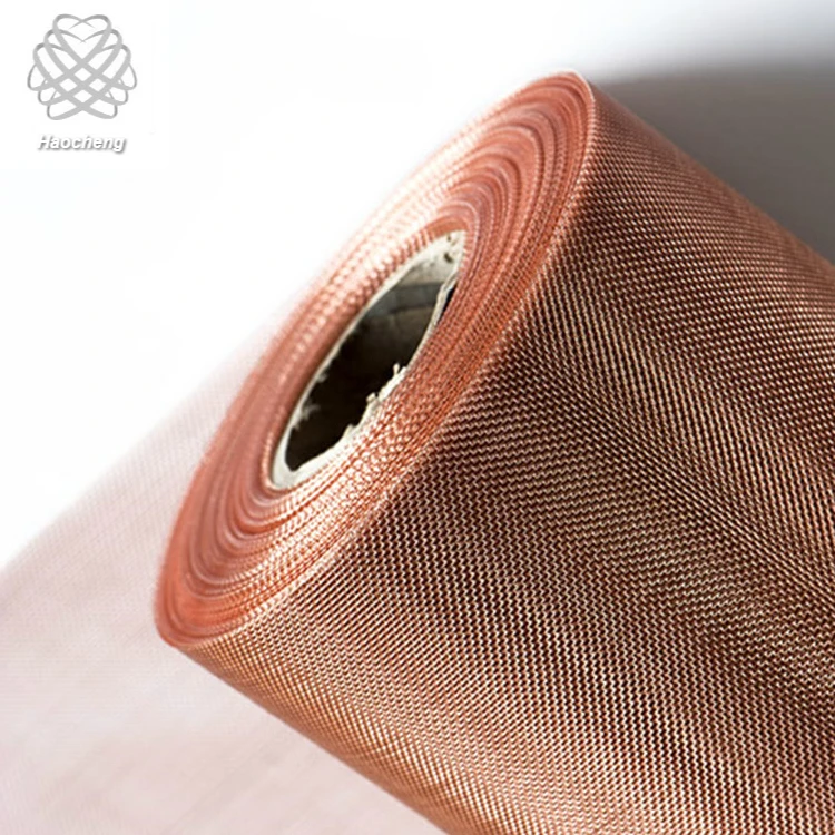 100 200 250 Mesh Nonmagnetic Red Copper Shielding Screen Wire Mesh ...