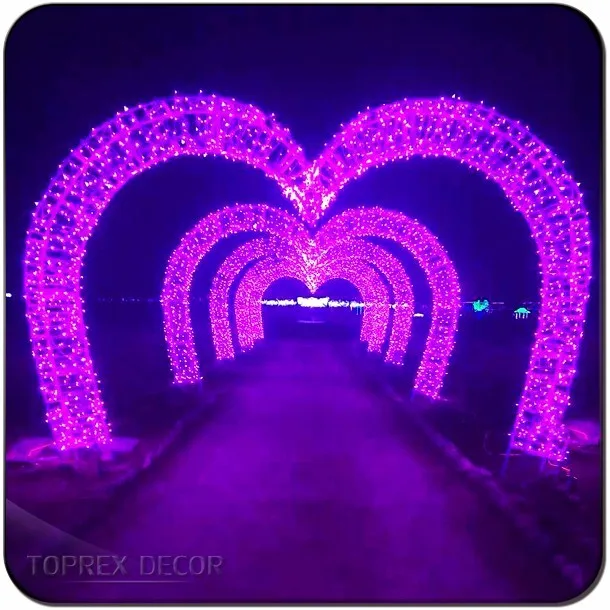 LED Heart-Shaped Wedding Arch - Perfect for Outdoor Parties