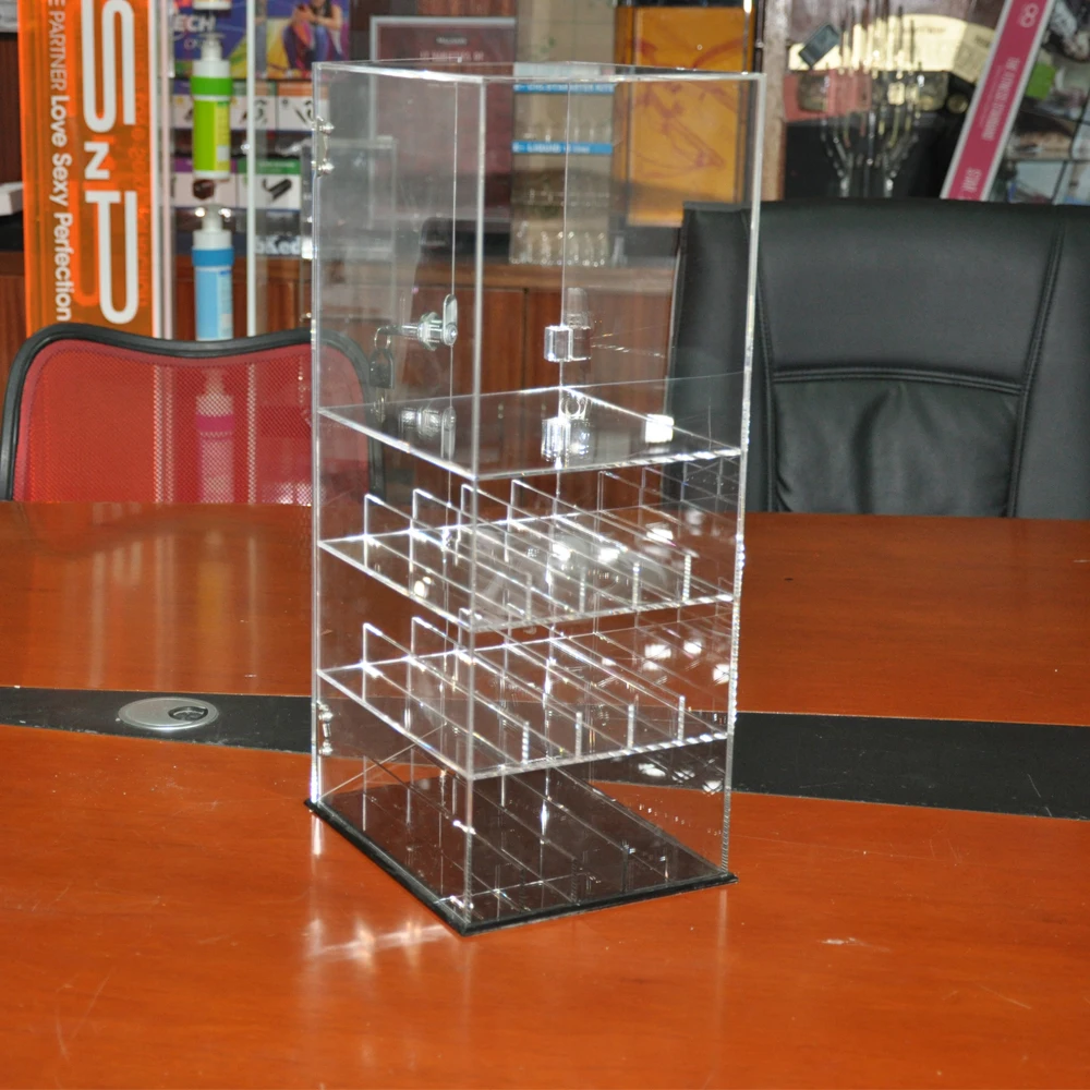 Custom Rgb Led Lighting Up Desk Top Plexiglass Display Stand Clear ...