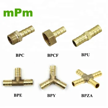 Copper Pipe Fitting 6mm 8mm 10mm 12mm Brass Hose Barbed Tail Coupler ...