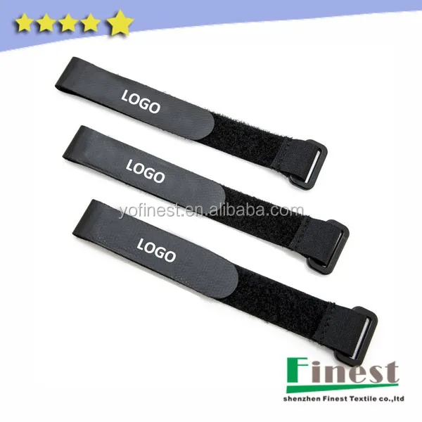 Black Adjustable Non - Slip Silicone Custom Lipo Battery Straps With ...