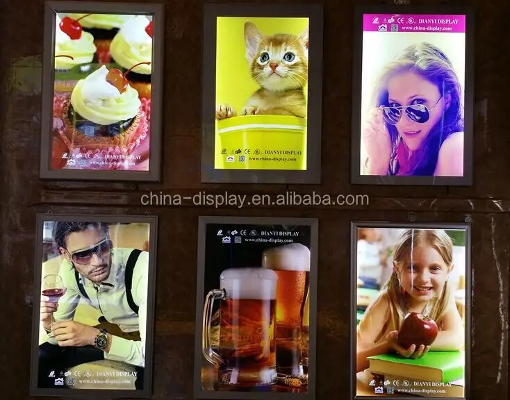 Led Super Thin Animated Flashing Light Box Advertising A2 32mm Snap ...