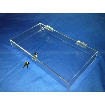 Countertop Acrylic Locking Display Case,Lockable Clear Lucite Box ...