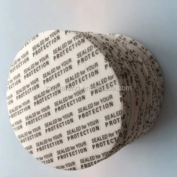 Sealed For Your Protection Logo Bottle Cap Seal Liner - Buy Sealed For ...