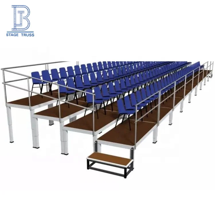 Indoor Portable Seating Stands Telescopic Gym Retractable Bleachers For ...