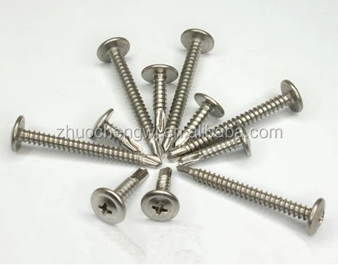 Stainless Steel Wafer Head Button Head Self Drilling Screws,Tek Screw ...