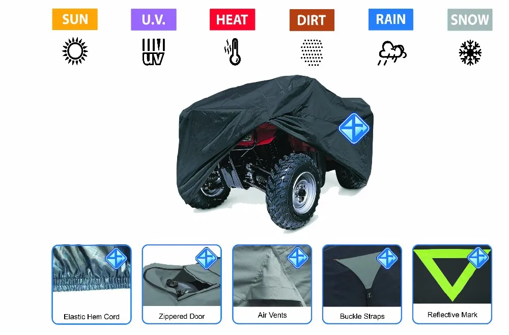 Dust Ripstop Material Quad Bike Atv Rain Waterproof Cover - Buy Atv ...