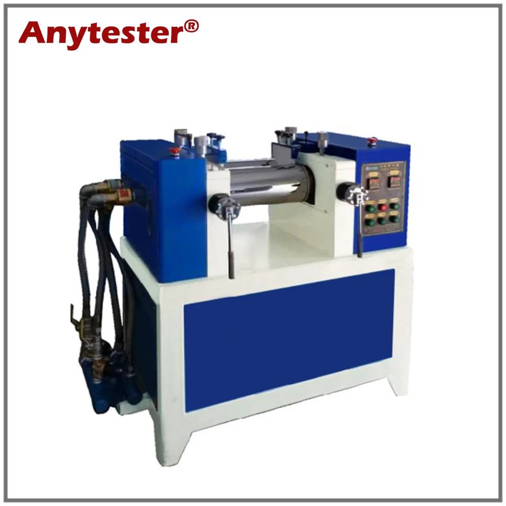 Speed Changeable Electric Heating Laboratory Two Roll Mill With ...
