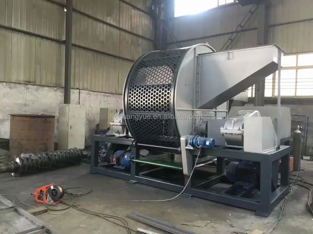 Single Shaft Small Tire Shredder / Tire Recycling Shredder Tyre ...