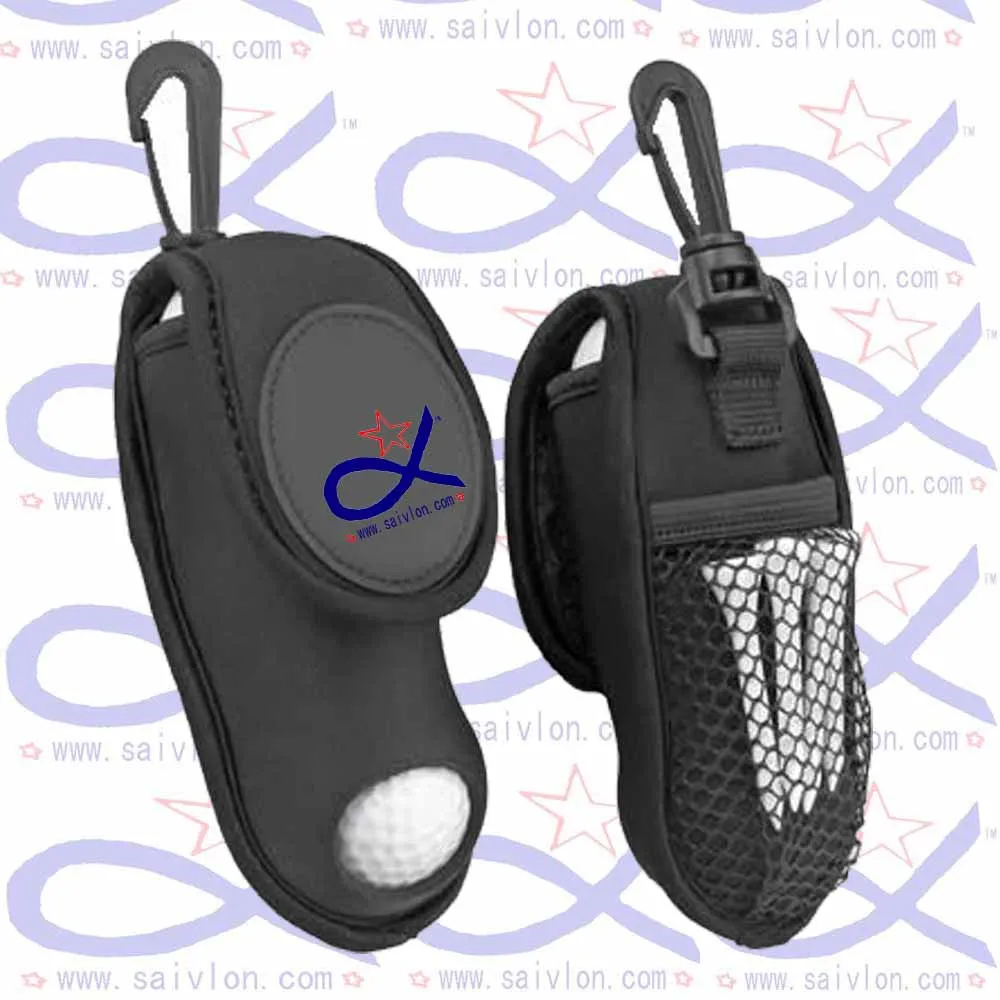 Neoprene Golf Balls Pouch with Tees Accessories Bag