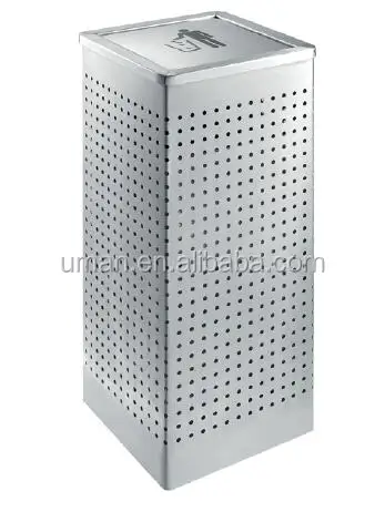 High Quality Stainless Steel Commercial Waste Bin Shopping Mall Swing ...