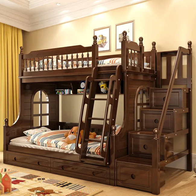 Solid Wood Bunk Bed Two Layers Of Bed Height Bed - Buy Bunk Bed 2 ...