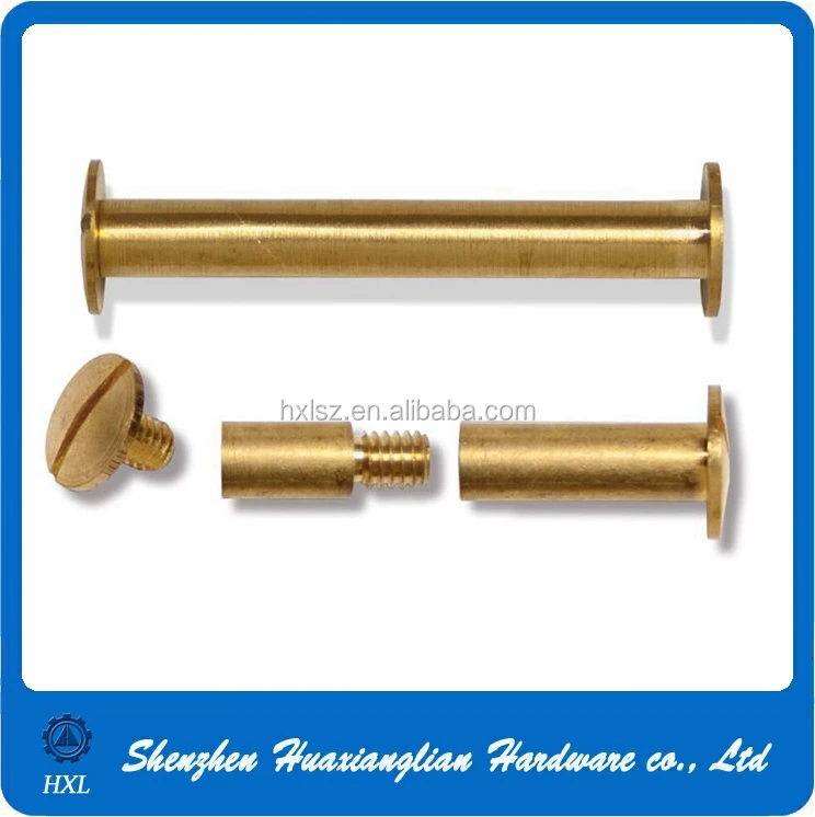 Brass Book Binding Screw With Sleeve Nut - Buy Brass Screw With Sleeve ...