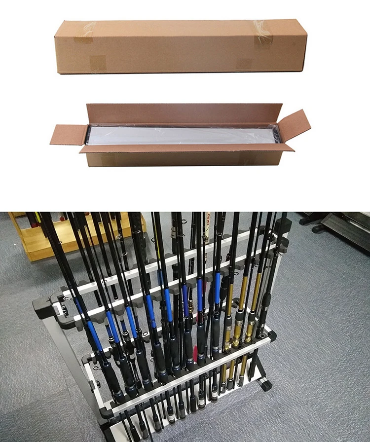 HONOREAL Fishing Rod Display Rack - Durable Aluminum Stand