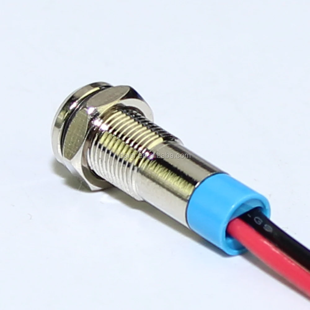 6mm Metal 12v Mini Led Indicator Light With Wire Leads - Buy Led ...