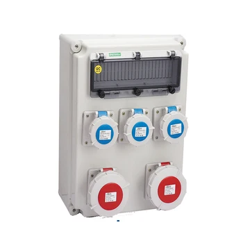 industrial socket combination power box, IP67 IP44 European power panel distribution box, View 3 ...