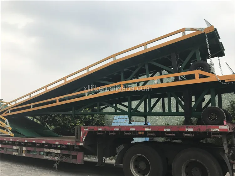 Pneumatic Tire Rebar Plate Used Adjustable 10 Tons Loading Dock Trailer ...