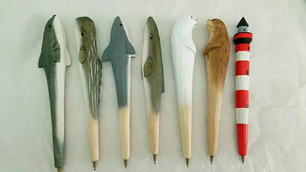 Cute Handmade Classic Hot Wood Animal Pen Ballpoint Pens Animal Style ...