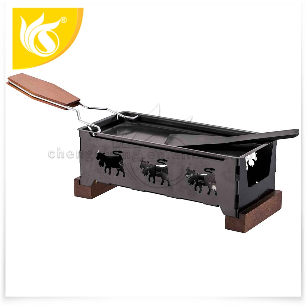 Chocolate Raclette Party Grill With 6pieces Stainless Steel Lazy Susan ...