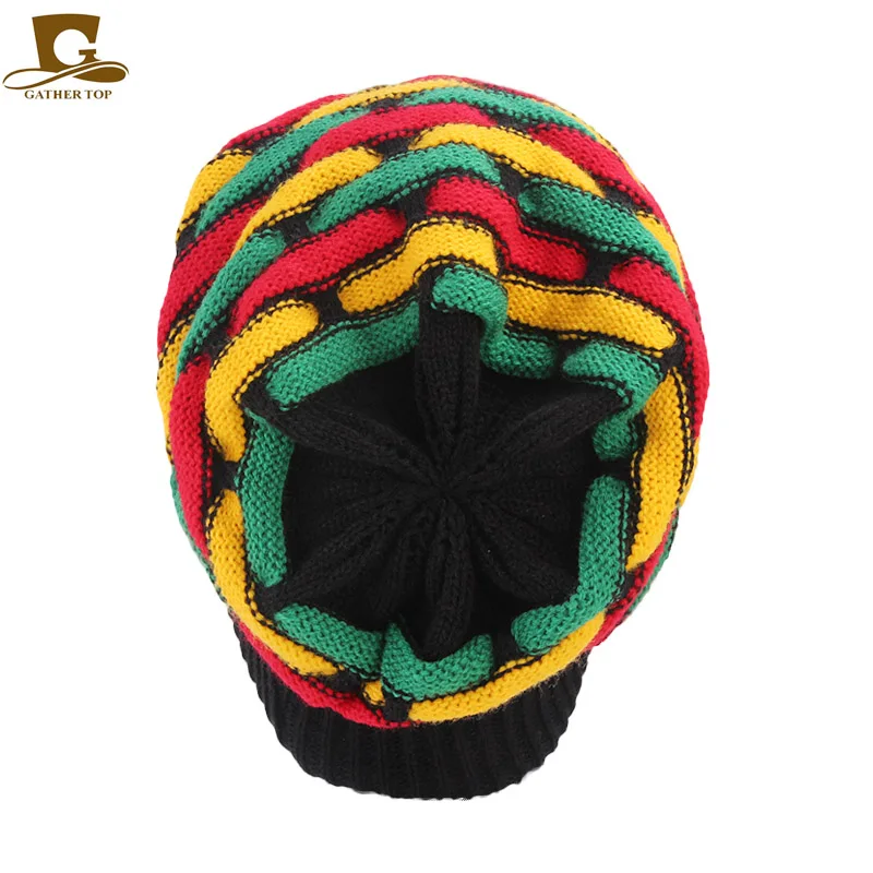 Wholesale Visor Rasta Slouchy Hat Jamaica Marley Reggae Cap Rastafari ...