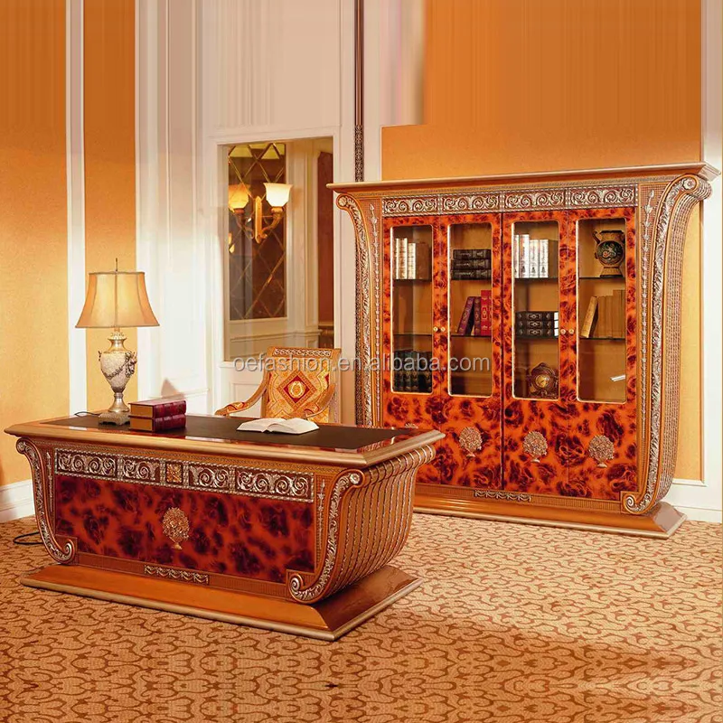 French Baroque Style Luxury Executive Office Desk/ European Classic ...
