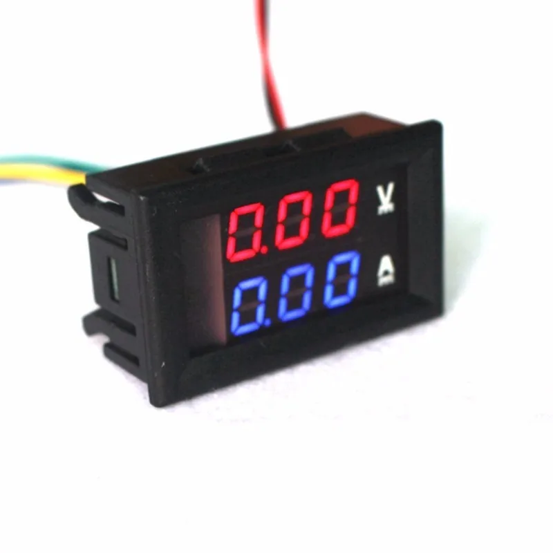 Mini Digital Voltmeter Ammeter Dc 100v 10a Panel Amp Volt Current Meter ...